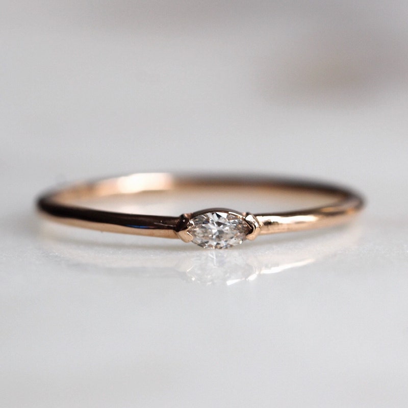 Tiny Engagement Ring - Etsy