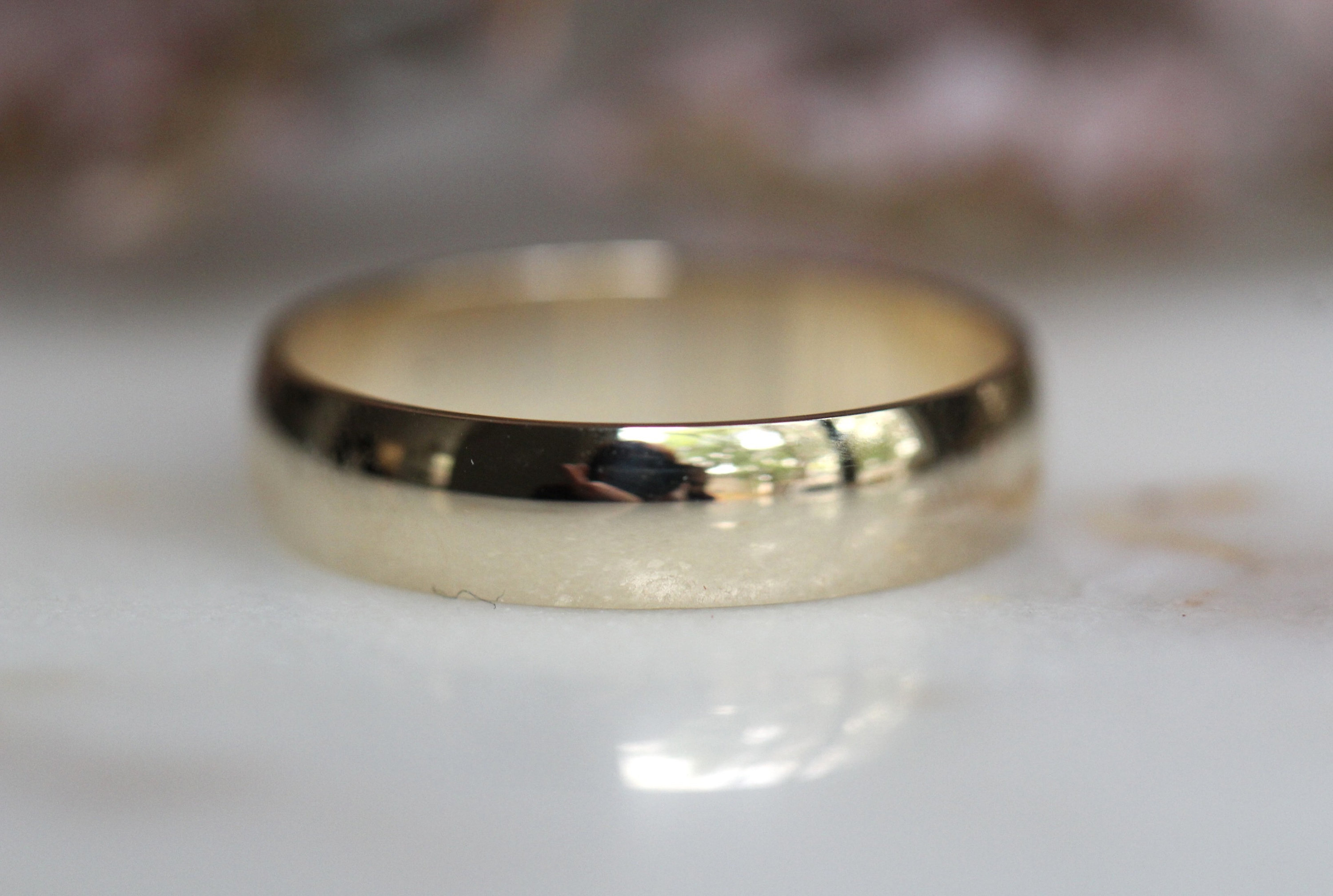5mm Half Round Solid Gold Wedding Band, 14K Gold Band, 10K Gold Band ...