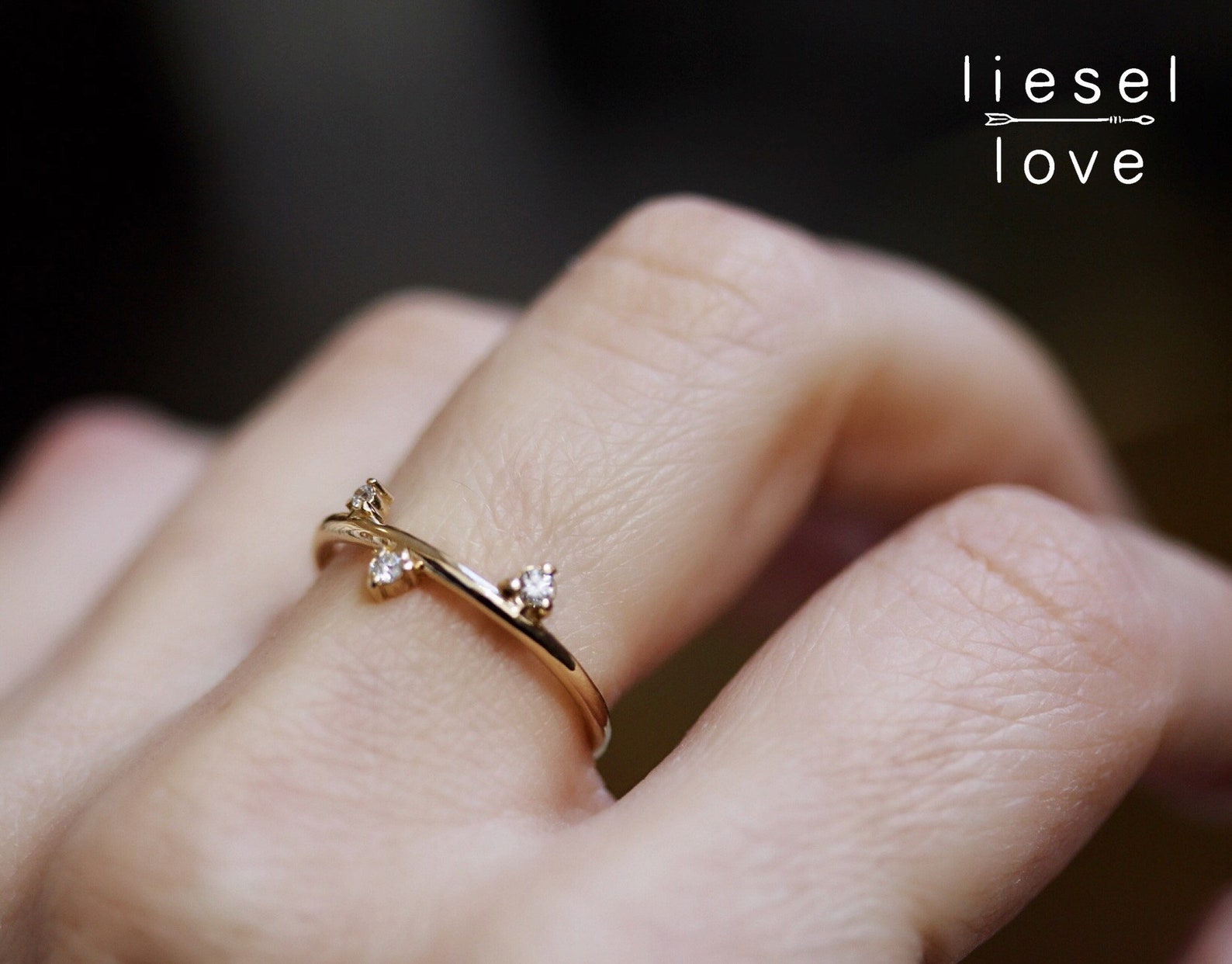 14K Gold Floating Diamond Ring, "constellation" Ring, Astrology Ring ...