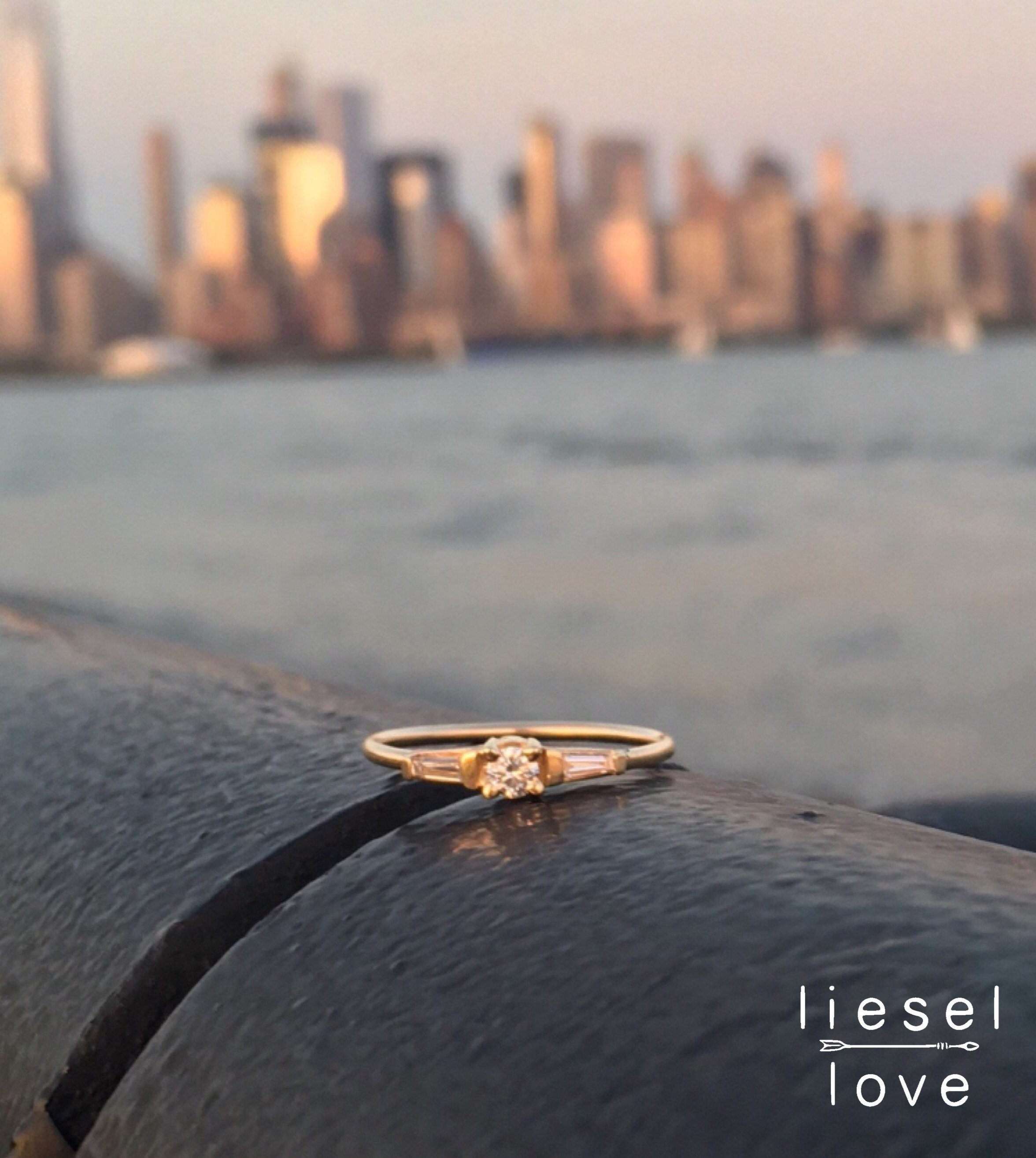 14K Gold Diamond Heirloom Engagement Ring