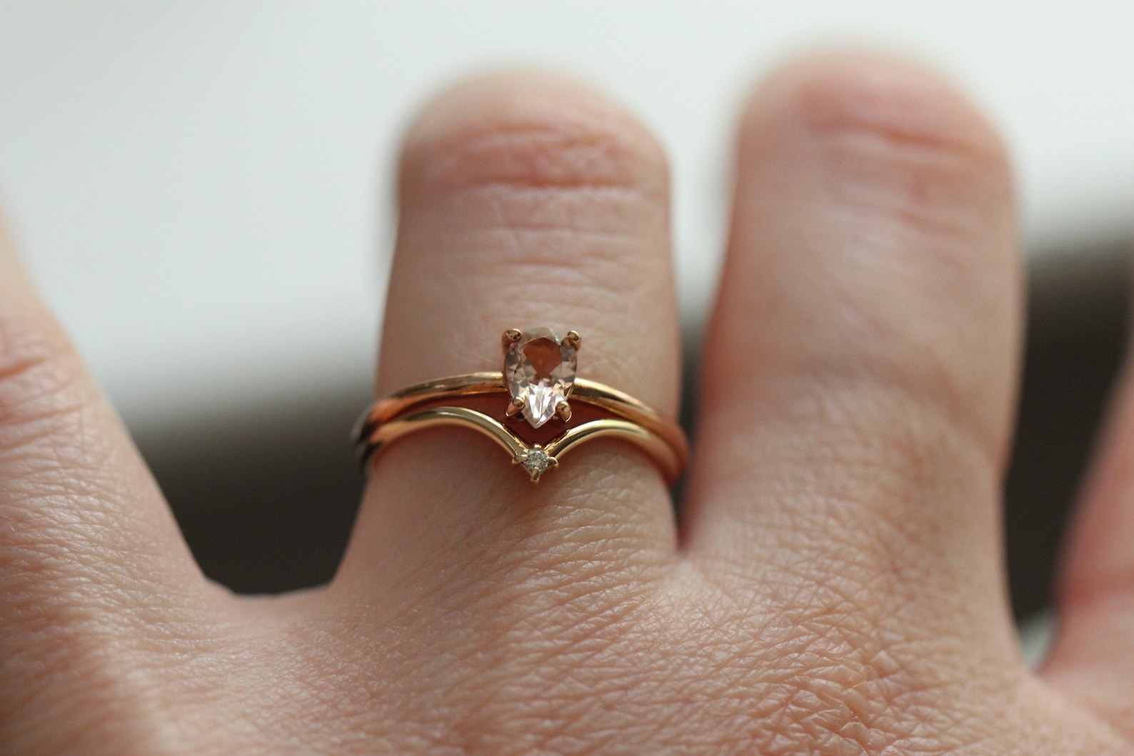 14K Gold swoop Ring Diamond Ring Diamond Chevron - Etsy