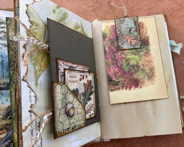 NATURE Layered Junk Journal Handmade One of a Kind - Etsy