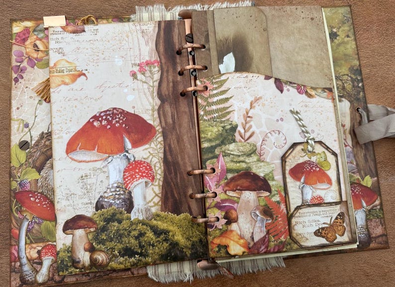 WOODLAND Handmade Junk Journal - Ring Bound - One of a Kind - Etsy UK