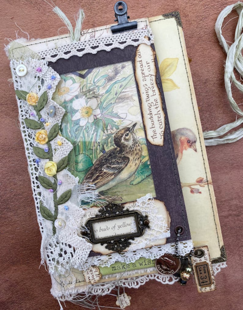 English Countryside Layered Junk Journal Edith Holden Handmade One of a ...