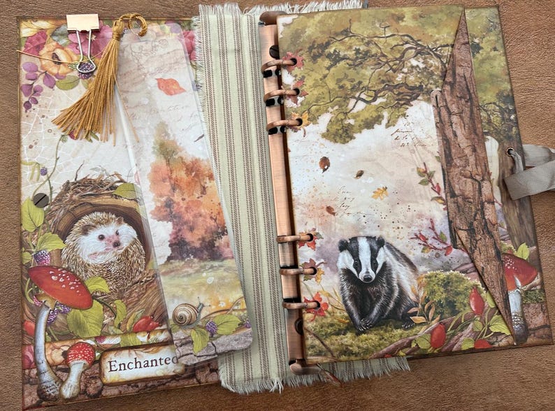 WOODLAND Handmade Junk Journal - Ring Bound - One of a Kind - Etsy UK