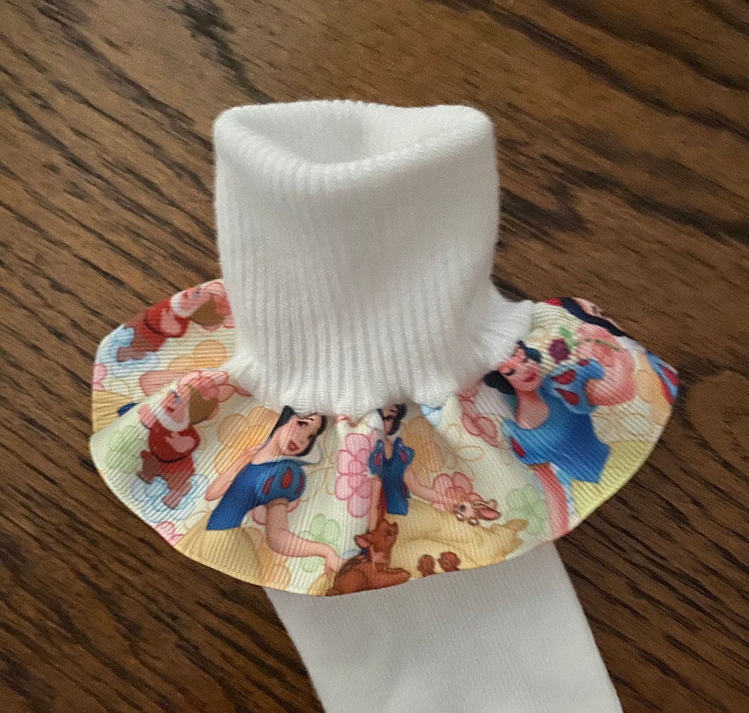Snow White and the 7 Dwarfs Ribbon Ruffled Socks - Etsy