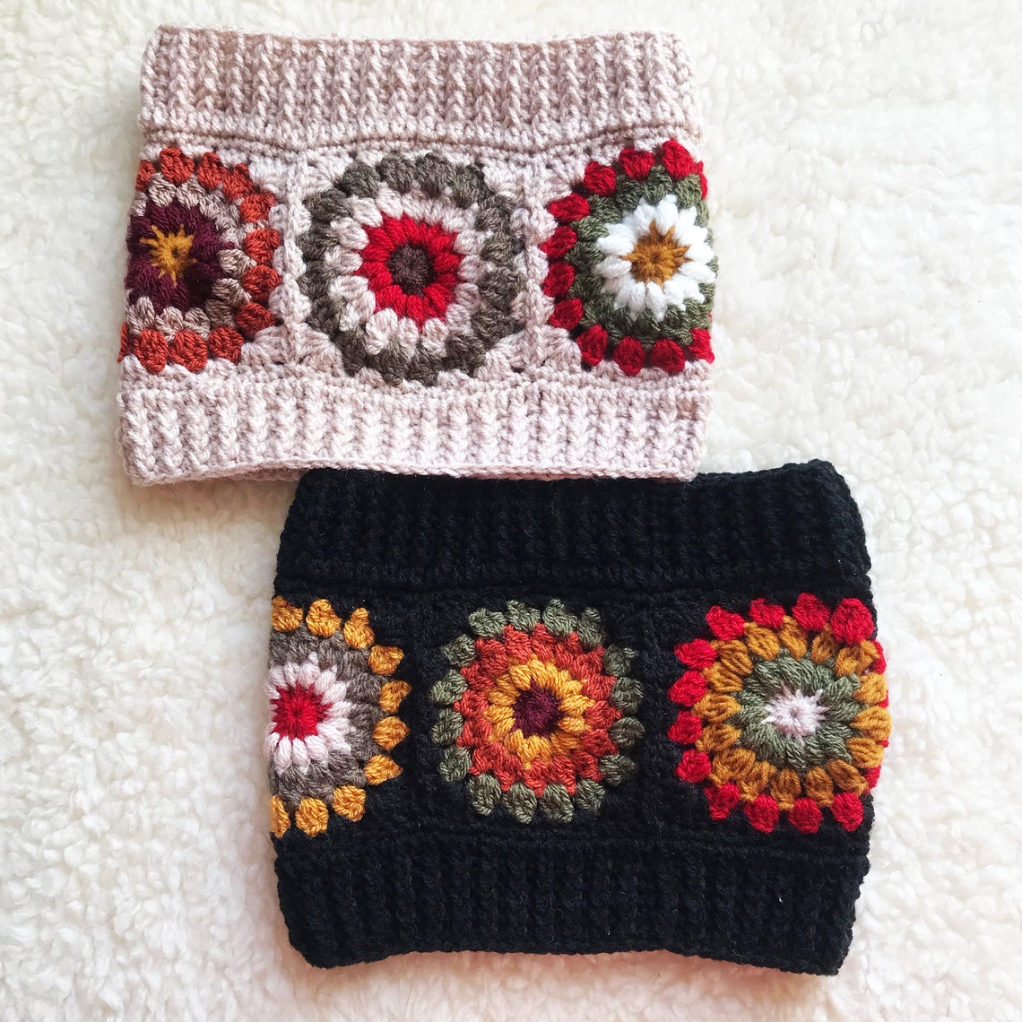 Noddy & Sweets Hand Crochet Dog Snood / Neck Warmer [sunburst] Beige or ...