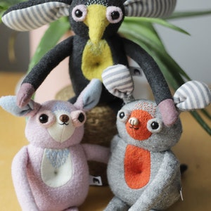 Muta Mutant CALIXTE With Magnetic Paws Wool Design Toy Wild Animal ...