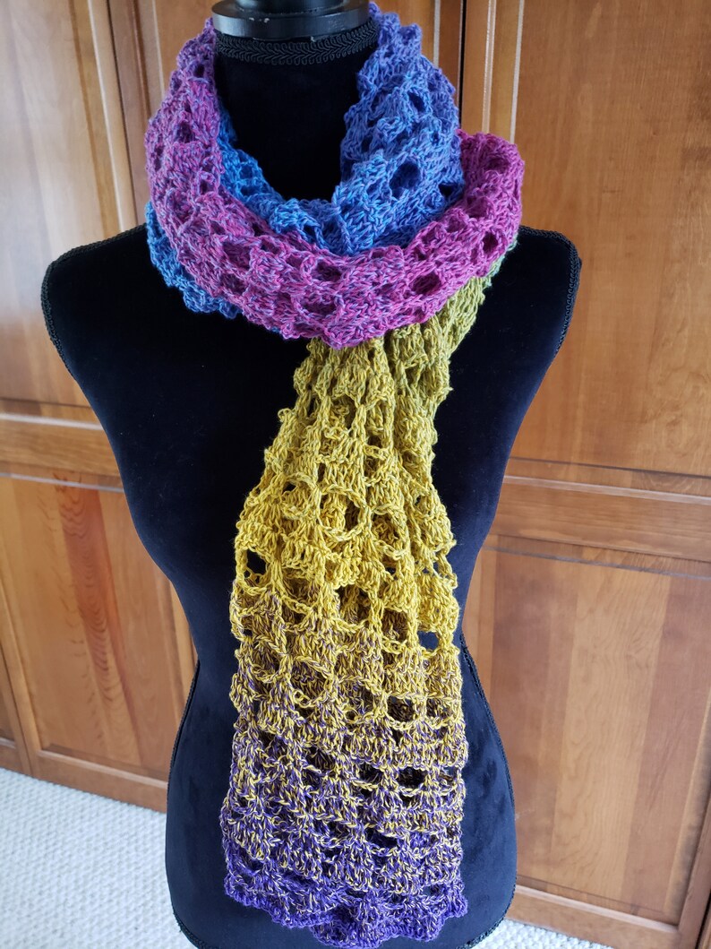 Pyramid Shawl Boho Shawl Triangle Shawl Ombre Shawl Gypsy Scarf ...