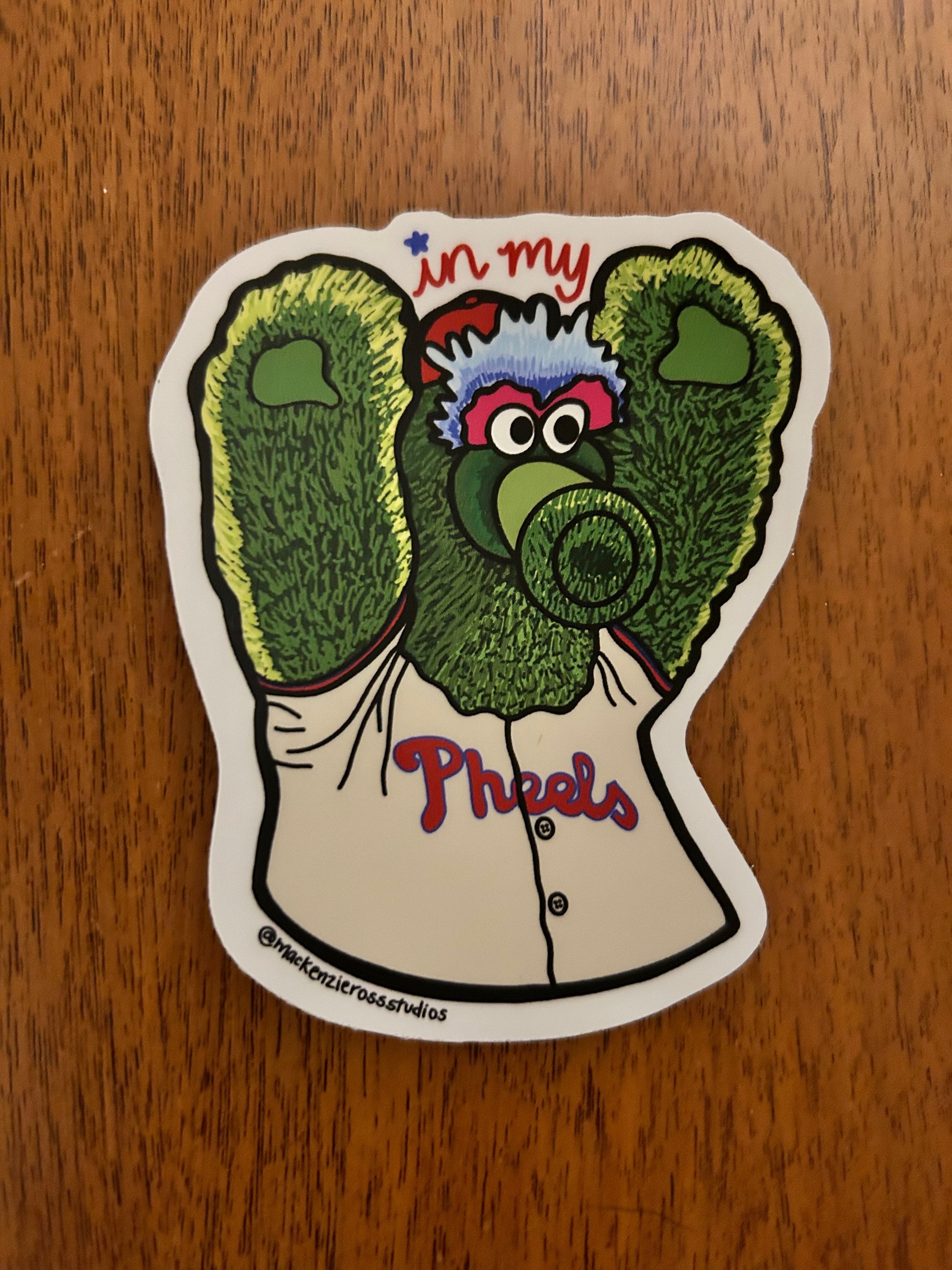 Philadelphia Phillies Phanatic Sticker 'in My Pheels' Unique Gift for ...