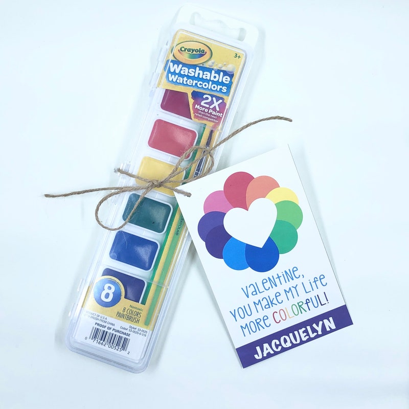 Watercolor Valentine - Etsy