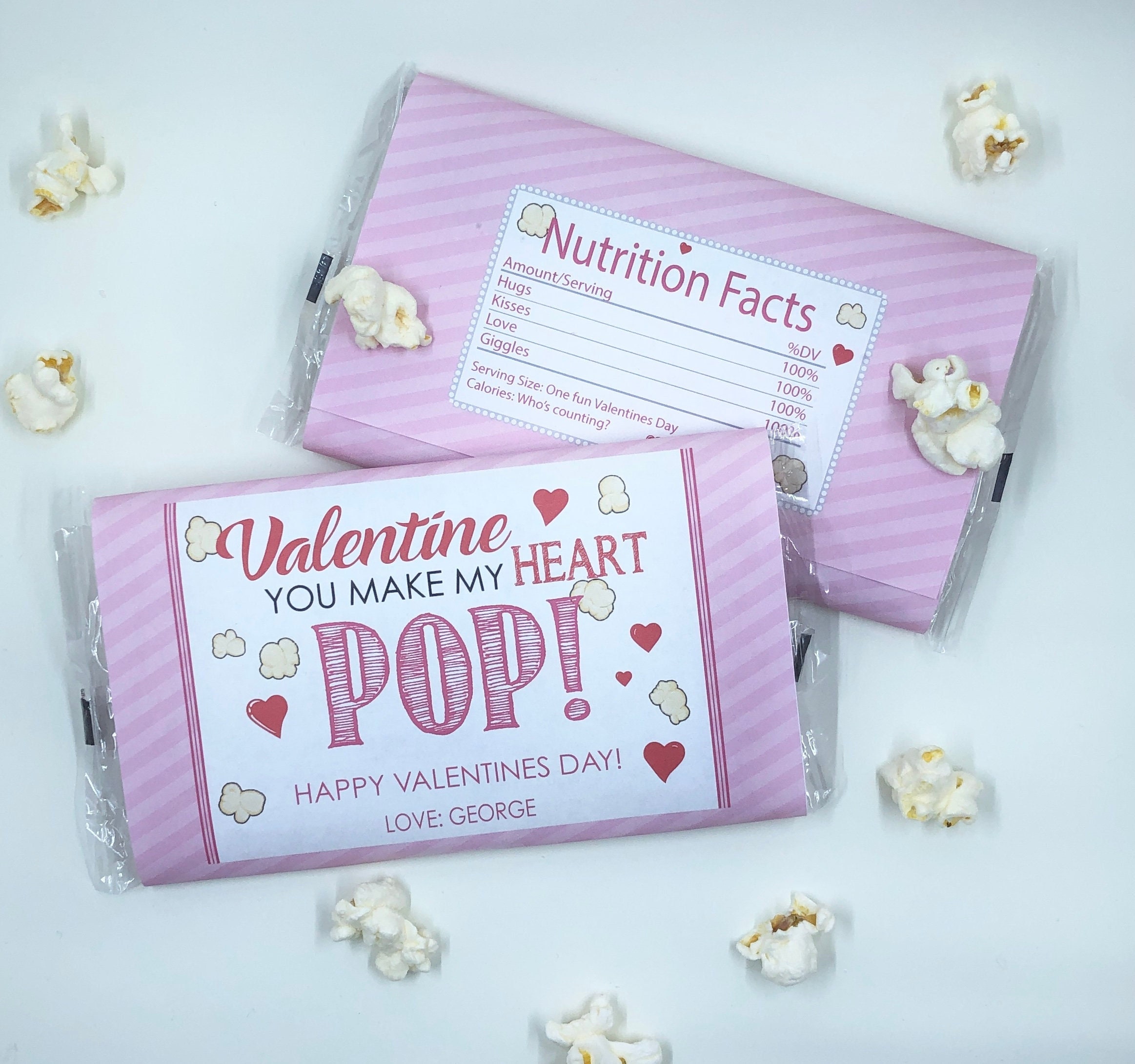 Microwave Popcorn Wrapper Valentines Day - Etsy