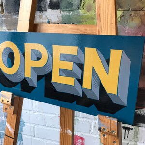 OPEN SIGN Hand Painted Timber Sign - Etsy