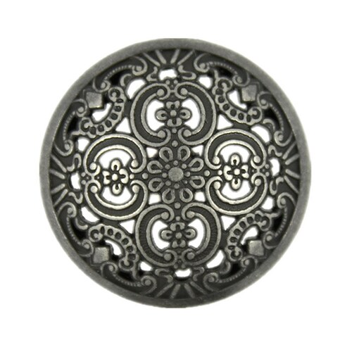 Antiqued Silver Metal Buttons Shank 25mm 1 Inch Metal - Etsy