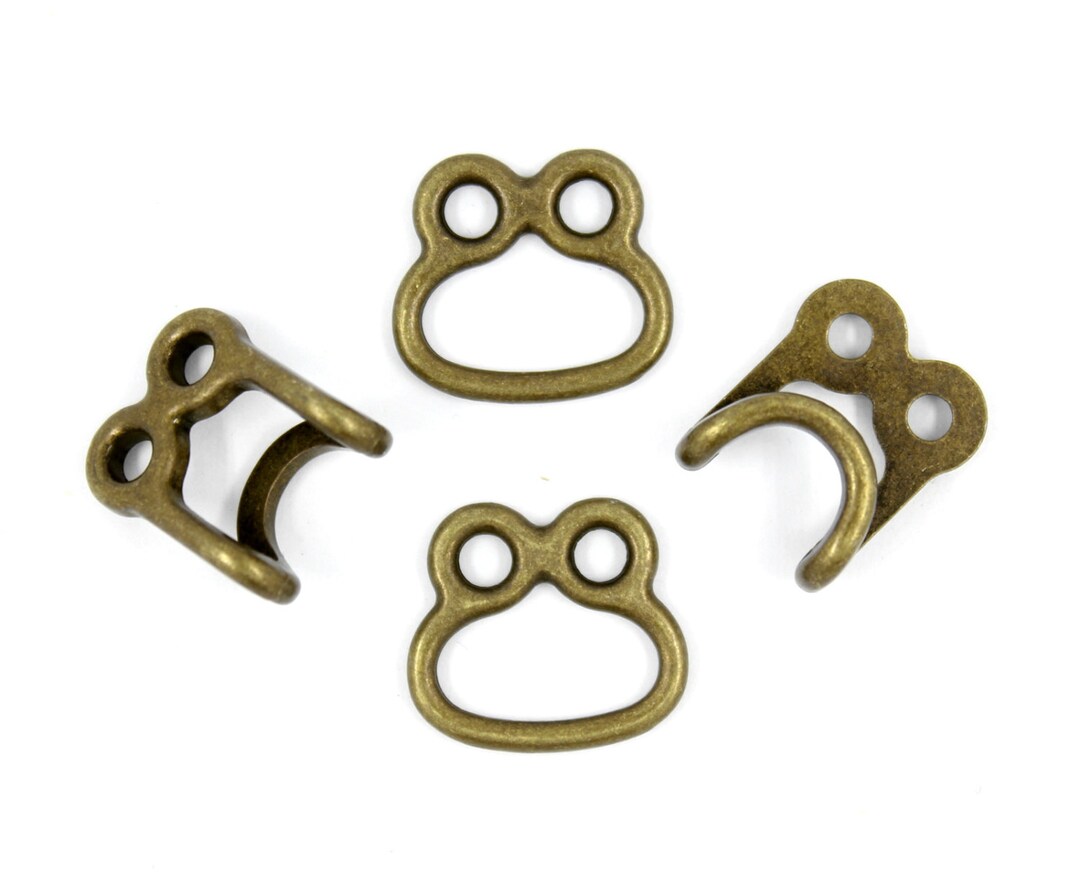 Simple Cloak Clasp Antique Brass Fasteners. 5 Pairs. - Etsy