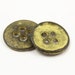 Metal Buttons Gunmetal Yellow Metal Hole Buttons 13mm 1/2 Inch 6 Pcs - Etsy