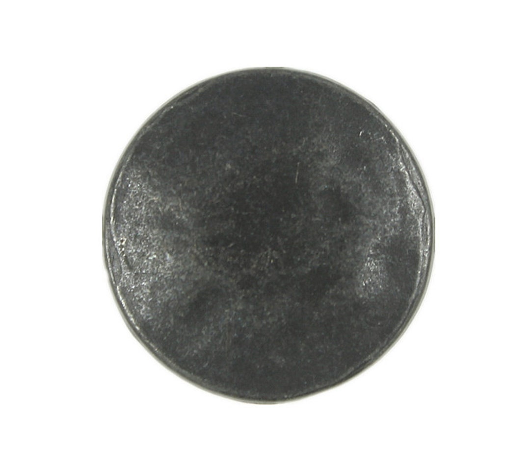 Metal Buttons - Black Gunmetal Metal Shank Buttons - 18mm - 11/16 Inch ...