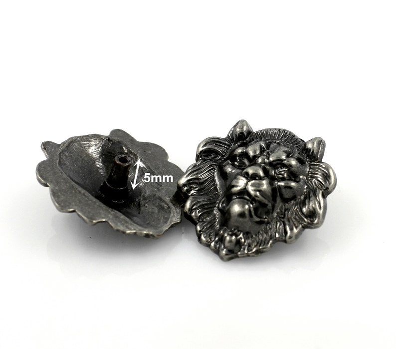 Lion Concho Gunmetal Metal Rivet Set 28mm 1 1/8 Inch 1 | Etsy