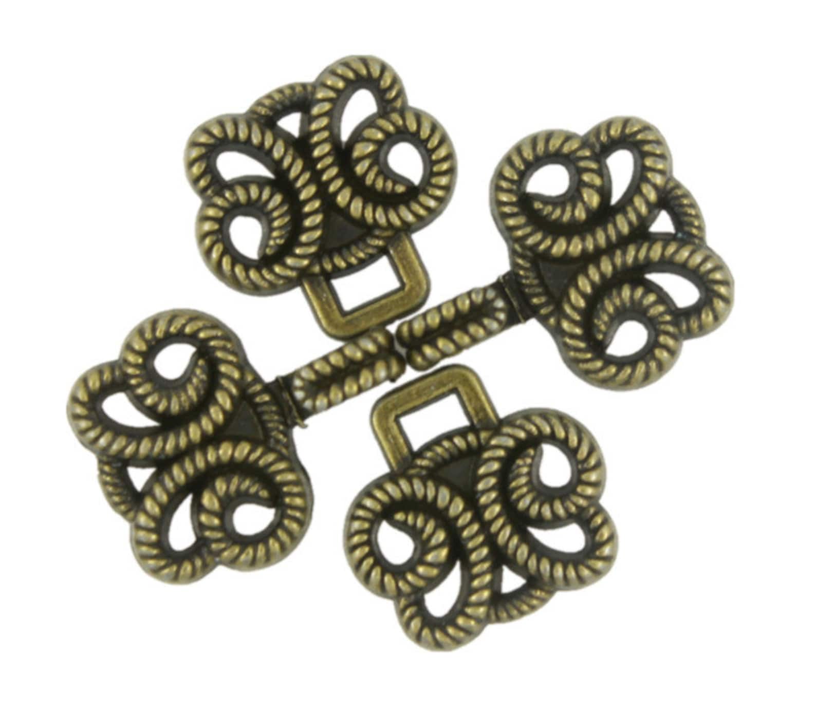 HOOK And EYE Fasteners Twisted Rope Butterfly Cloak Clasp | Etsy