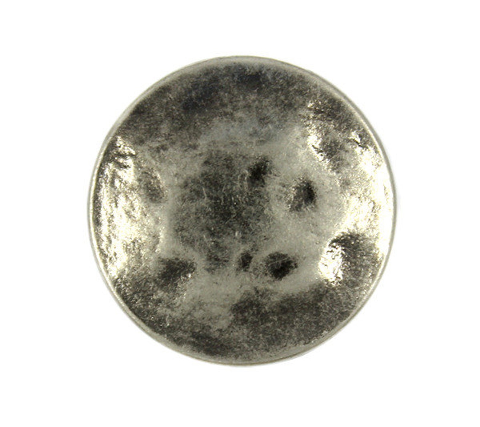 Metal Buttons - Gray Silver Metal Shank Buttons - 25mm - 1 Inch - 6 Pcs ...