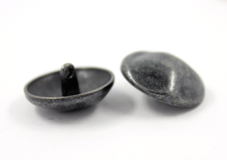 Metal Buttons Dark Gunmetal Domed Metal Shank Buttons 23mm - Etsy