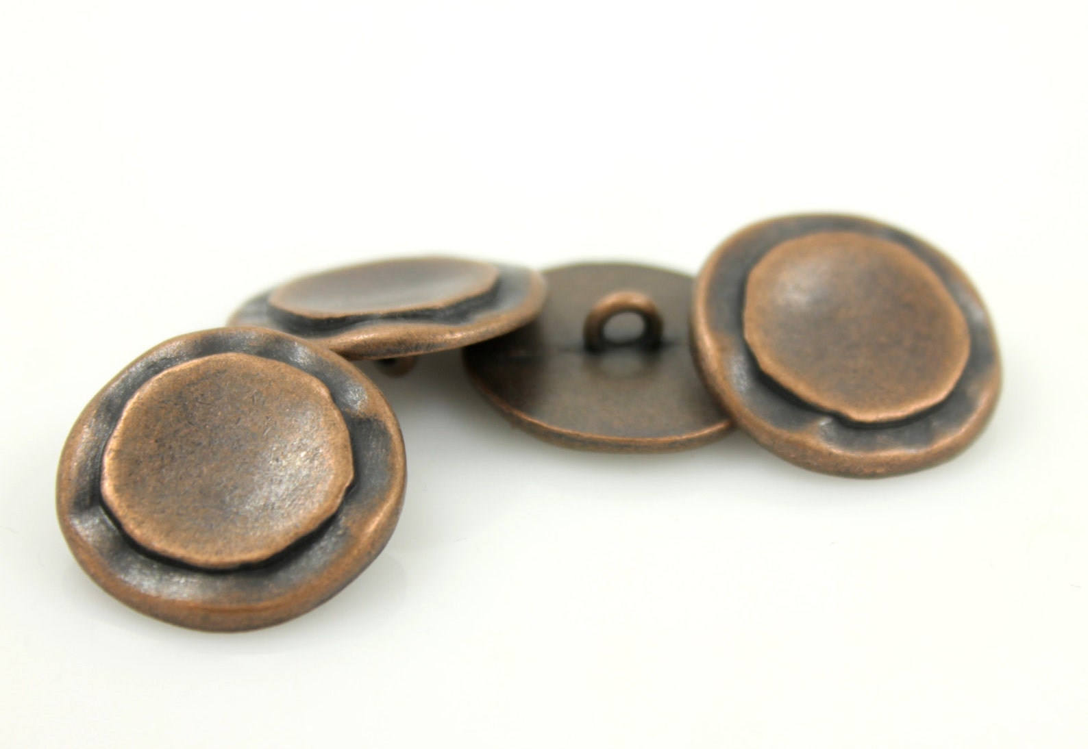 Metal Buttons Rustic Circles Metal Shank Buttons in Copper Color 23mm 7 ...