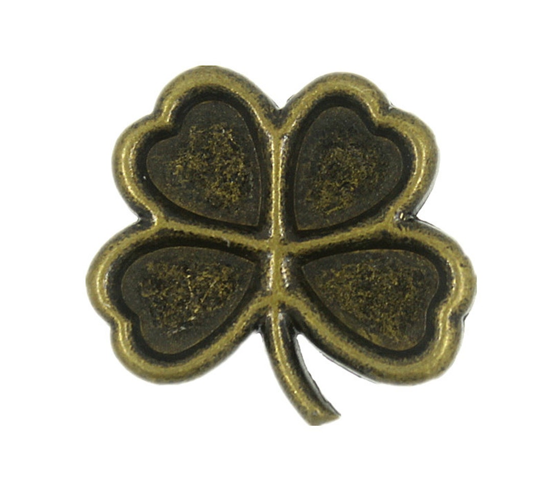 Metal Buttons - Clover Antiqued Brass Metal Shank Buttons - 20mm - 3/4 ...