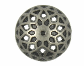 Metal Buttons Trefoil Cross Gray Silver Domed Metal Shank | Etsy