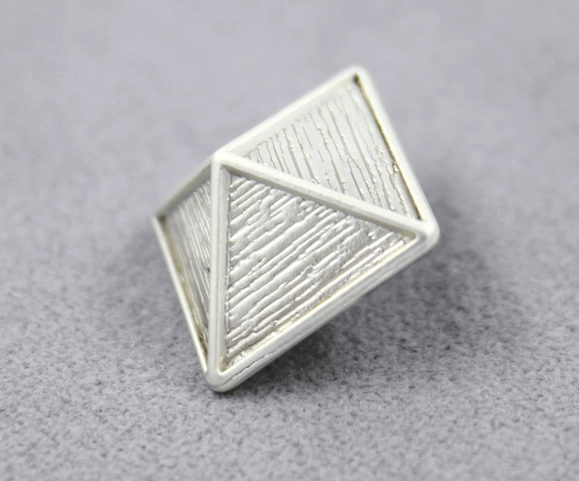 Metal Buttons - Square Cone Matte Silver Metal Shank Buttons - 15 Mm ...