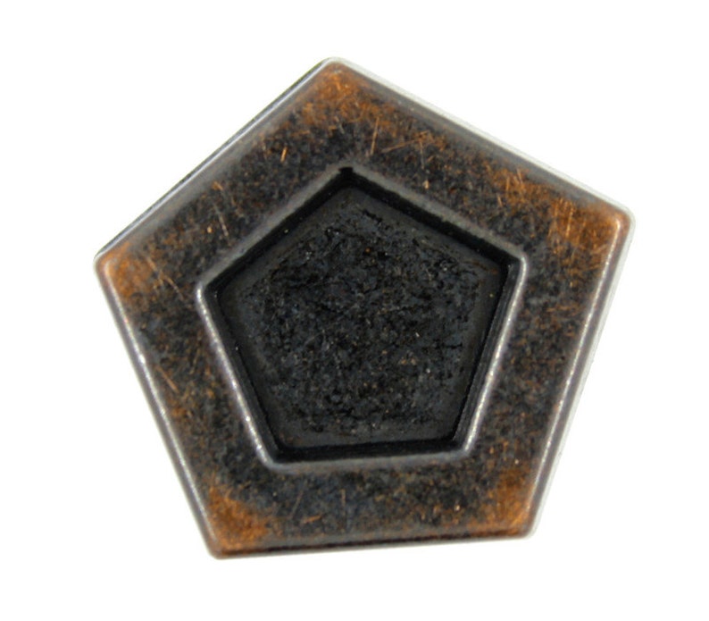 Metal Buttons Rough Pentagon Dark Gunmetal Metal Shank - Etsy