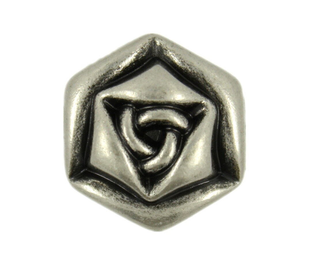Metal Buttons - Rose Bud Shaped Gray Silver Metal Shank Buttons - 15mm ...