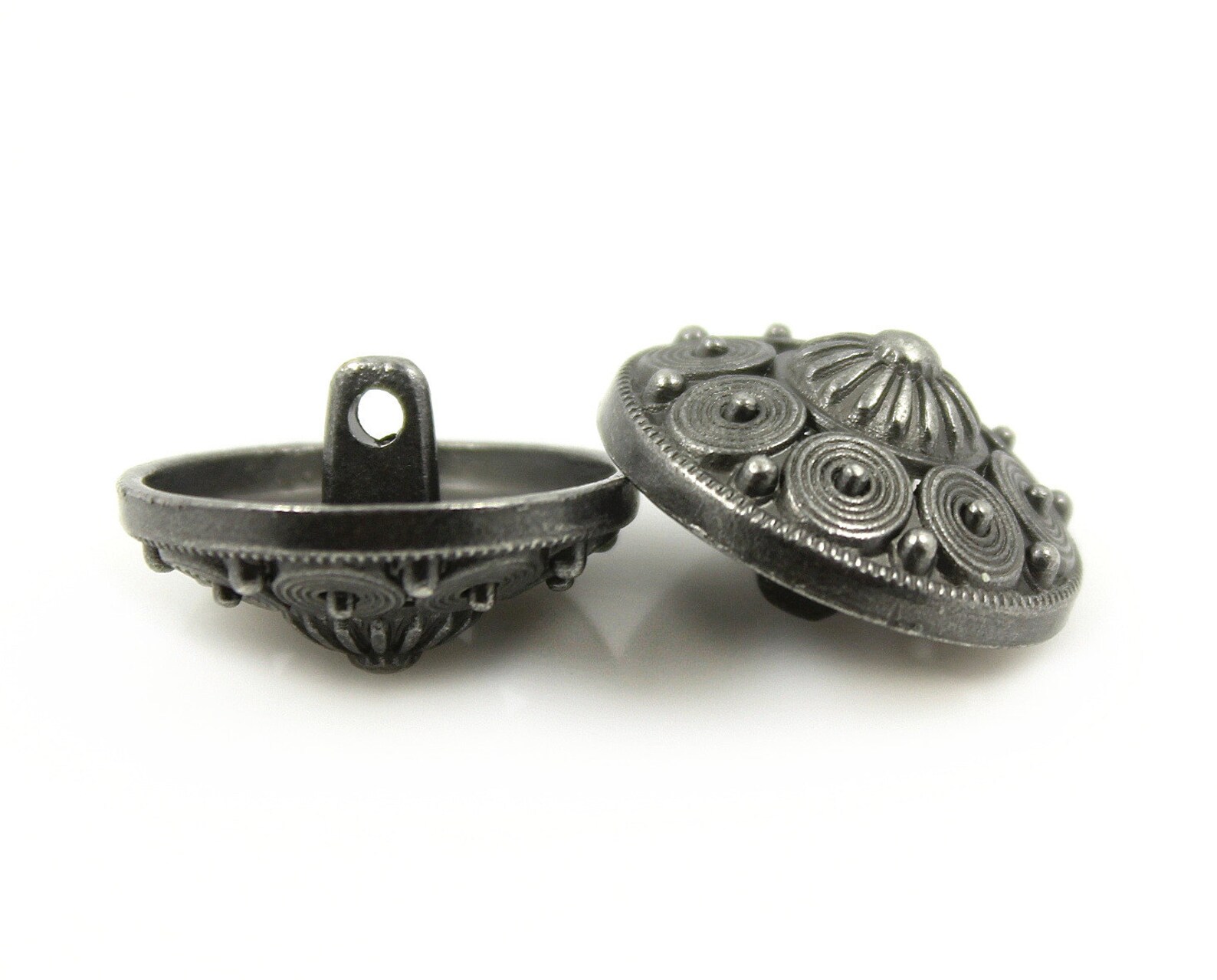 Metal Buttons Fancy Openwork Conical Metal Shank Buttons in - Etsy