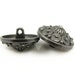 Metal Buttons Fancy Openwork Conical Metal Shank Buttons in Gray Silver ...