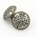 Metal Buttons - Trefoil Cross Gray Silver Domed Metal Shank Buttons ...