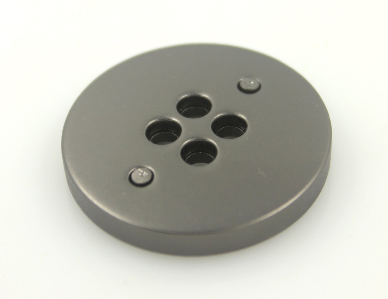 Metal Buttons Thick Pearlized Gunmetal Metal Hole Buttons | Etsy