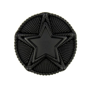 Star Metal Buttons - Stacked Star Metal Shank Buttons in Black Color ...