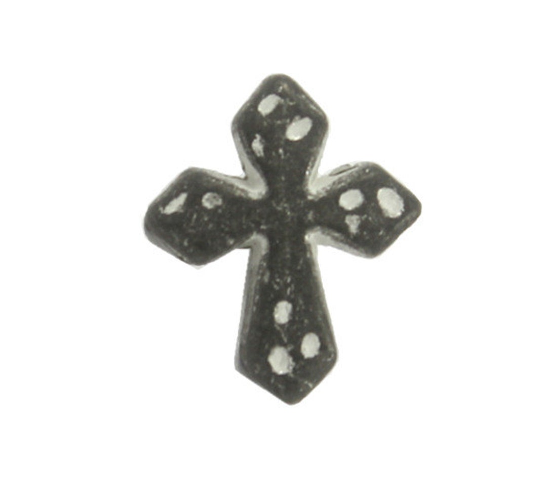 Metal Buttons - Cross Metal Shank Buttons in Gunmetal White Color ...