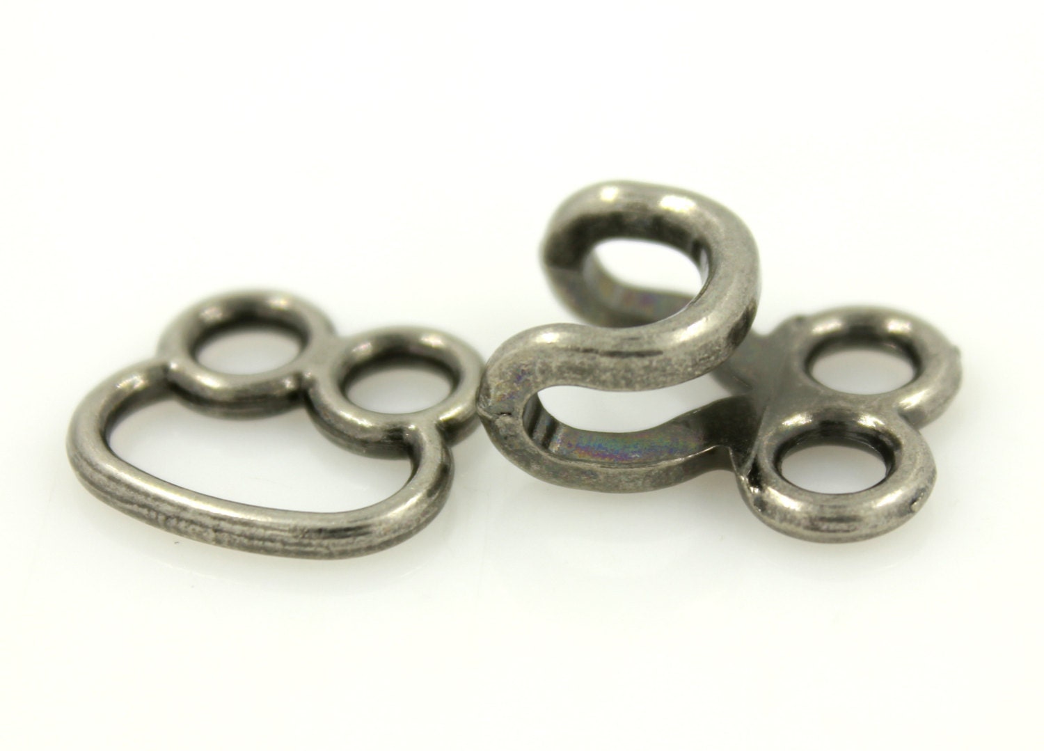 Simple Cloak Clasp Gray Silver Fasteners. 5 Pairs. | Etsy