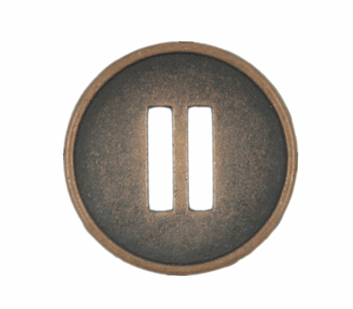 Metal Buttons Rectangular Holes Copper Metal Hole Buttons - Etsy