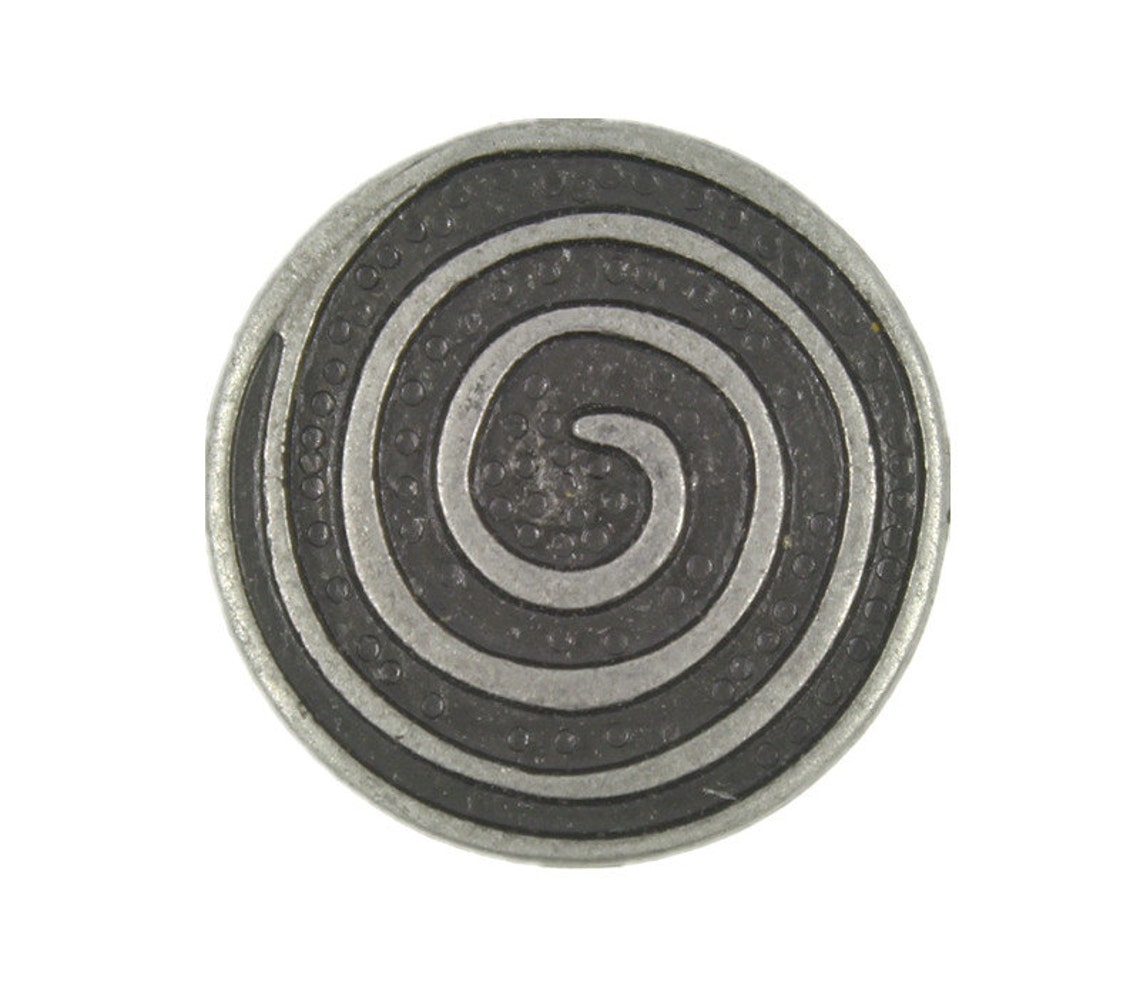 Metal Buttons - Swirl Metal Shank Buttons in Gunmetal Color - 20mm - 3/ ...
