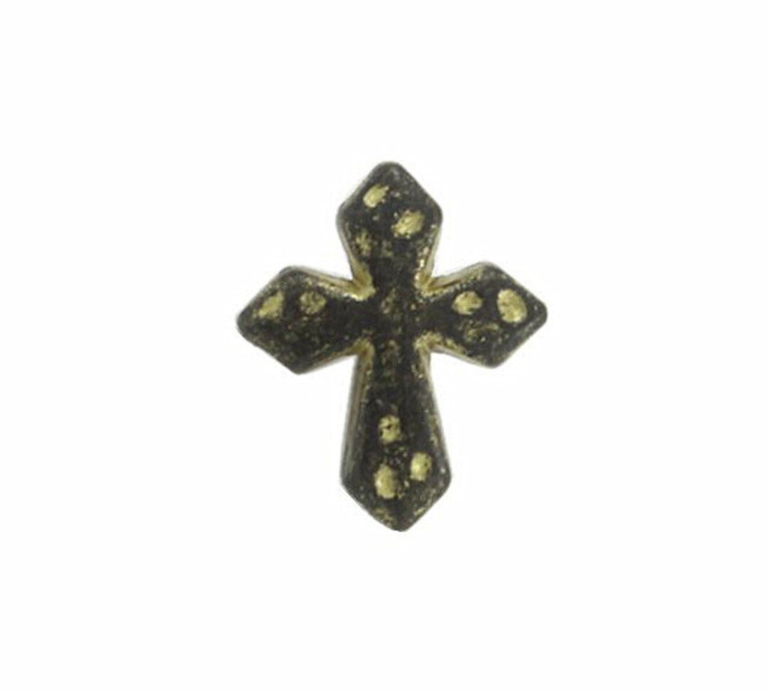Metal Buttons - Cross Metal Shank Buttons in Gunmetal Yellow Color ...