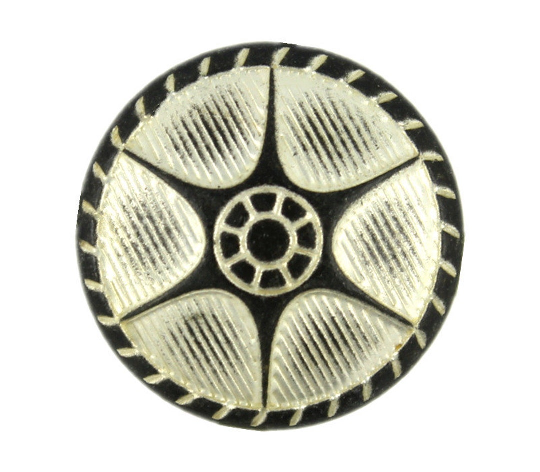 Metal Buttons - Centurion Shield Gunmetal Silver Metal Shank Buttons ...