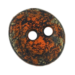Metal Buttons - Irregular Round Rust Patina Metal Hole Buttons - 20mm ...