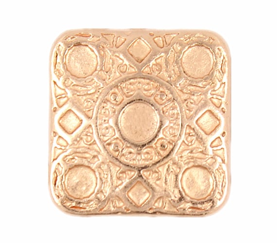 Square Metal Buttons Round and Square Matrix Rose Gold Metal | Etsy