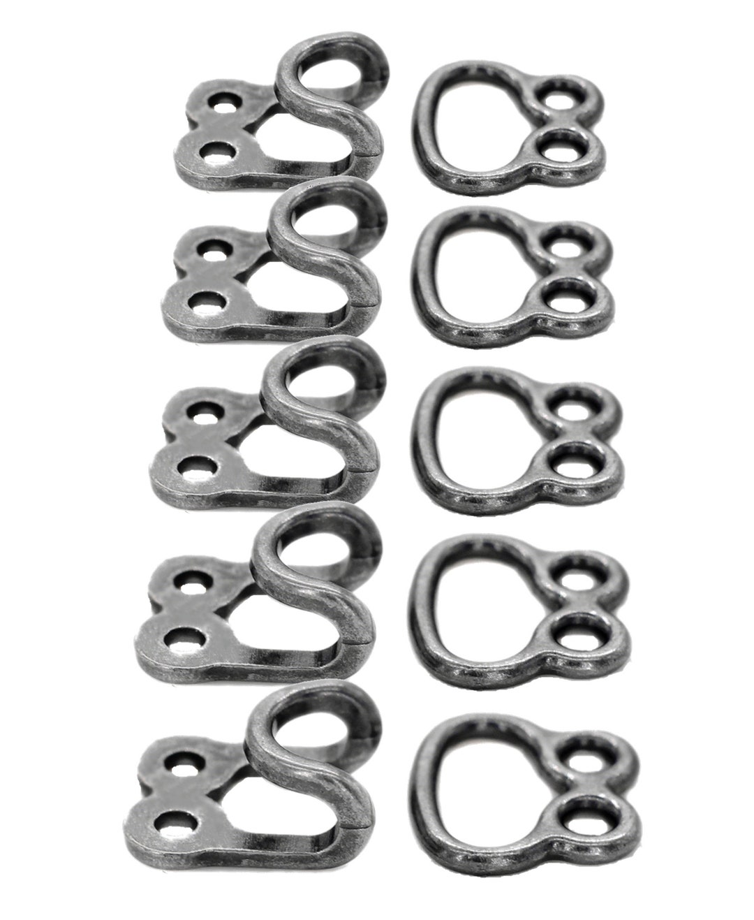 Simple Cloak Clasp Gray Silver Fasteners. 5 Pairs. - Etsy