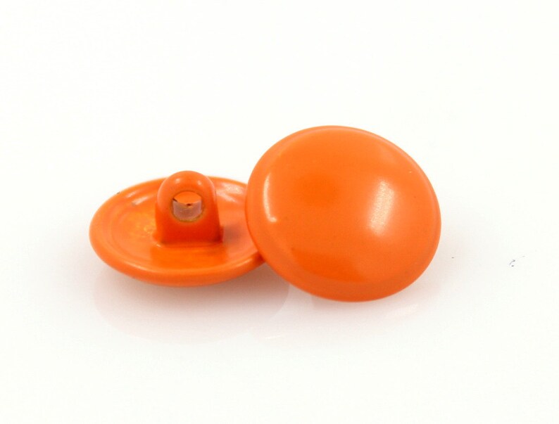 Orange Metal Buttons Fresh Orange Small Round Metal Shank - Etsy