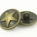 Star Metal Buttons - Star Metal Shank Buttons in Antique Brass Color ...