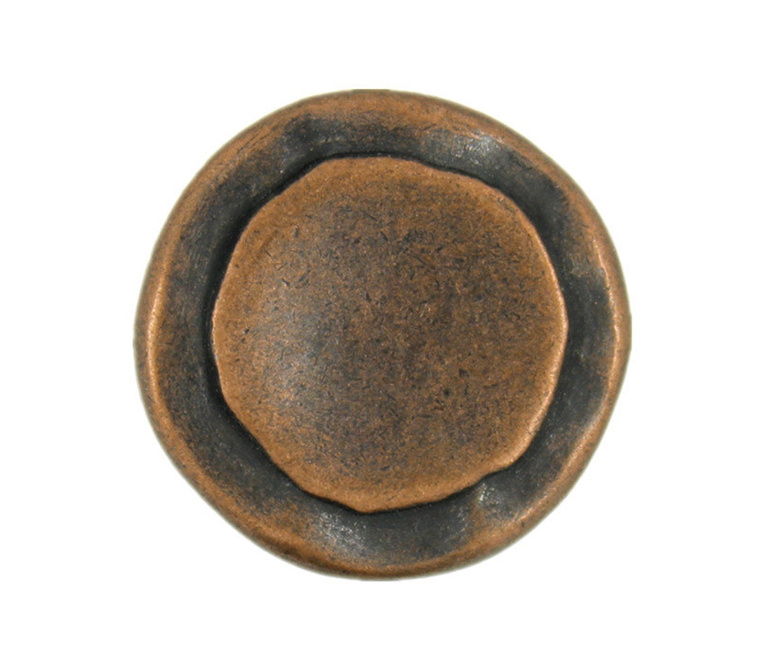 Metal Buttons - Rustic Circles Metal Shank Buttons in Copper Color ...