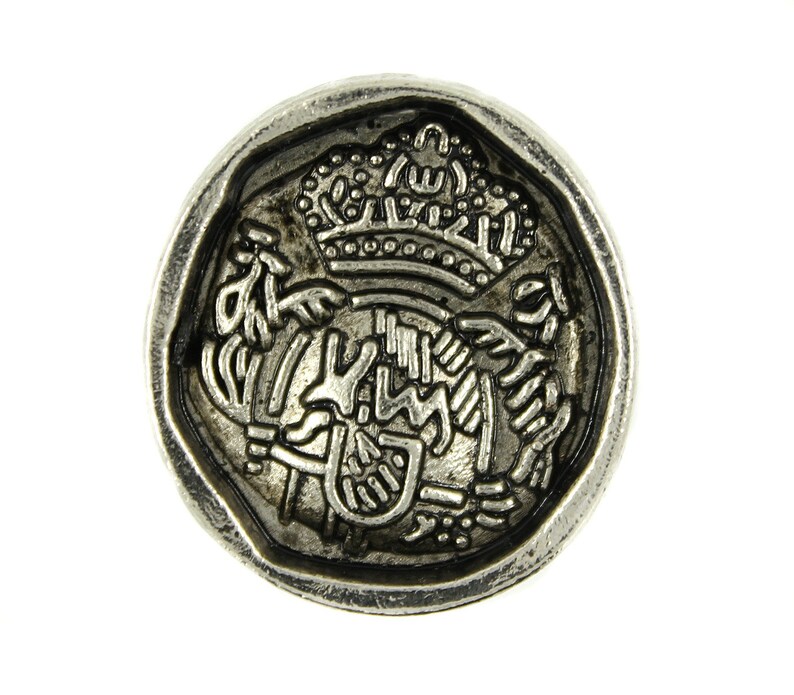 Metal Buttons Irregular Round Oracle Emblem Retro Silver - Etsy