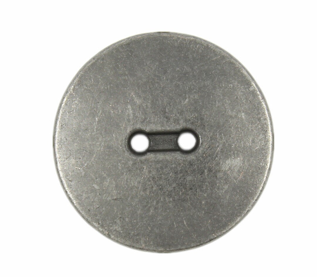 Metal Buttons - Convex Gunmetal Hole Buttons - 23mm - 7/8 Inch - 6 Pcs ...
